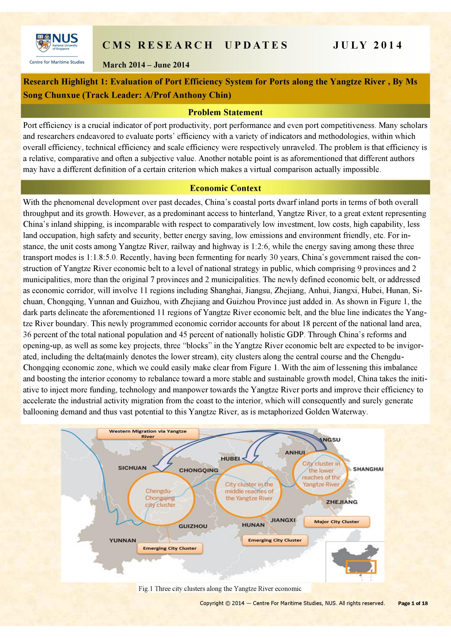 CMS Research Updates July 2014 - CMS NUS | Centre for Maritime Studies