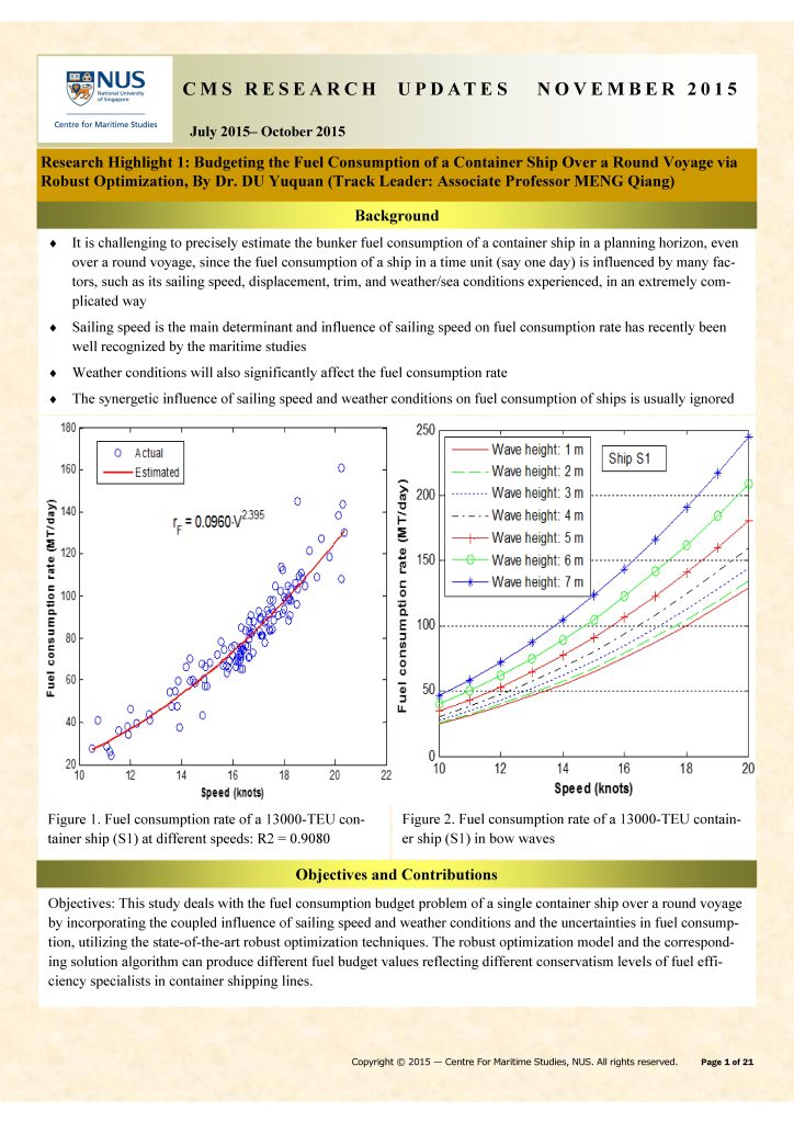 CMS Research Updates November 2015 - CMS NUS | Centre for Maritime Studies