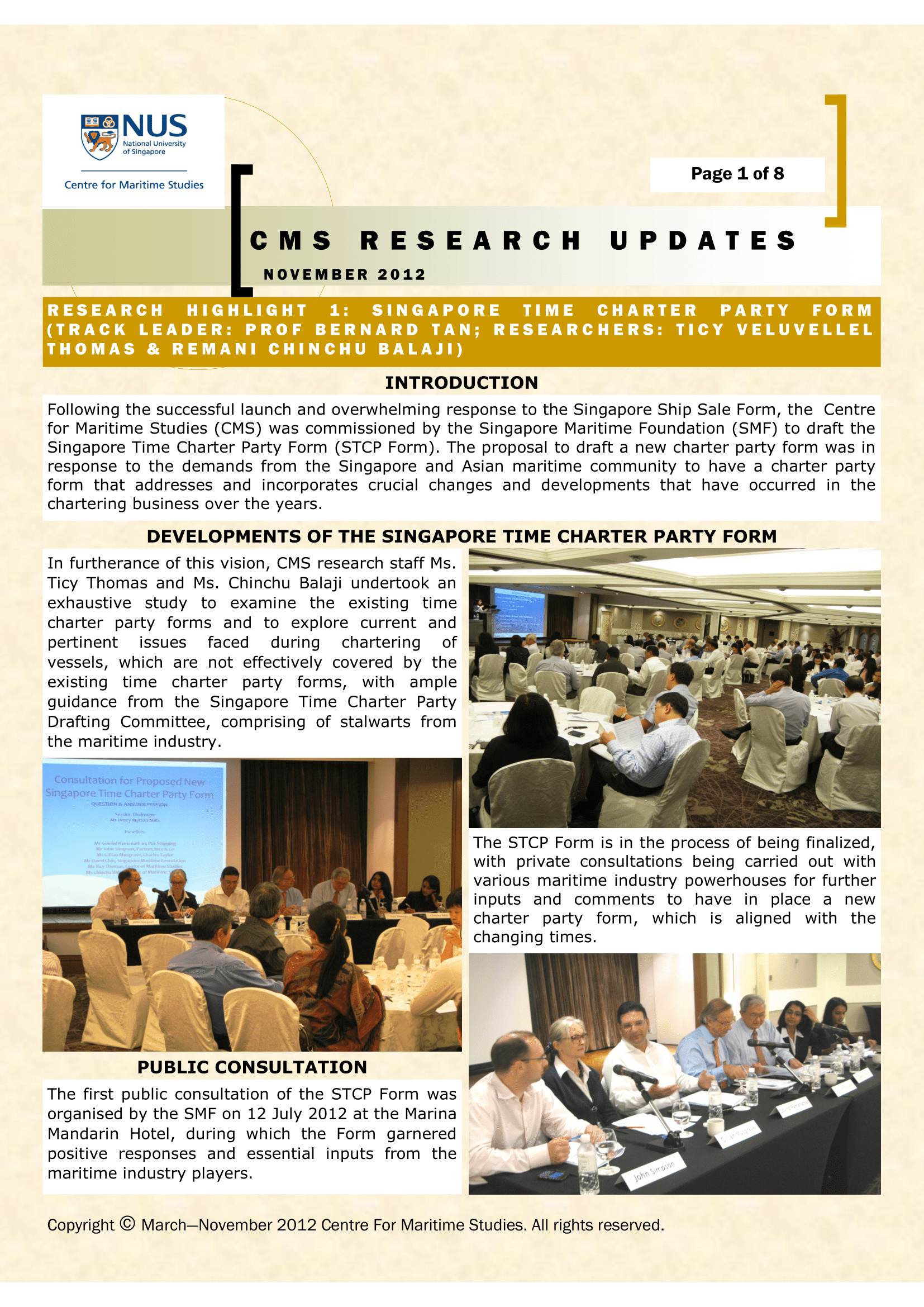 CMS Research Updates November 2012 - CMS NUS | Centre for Maritime Studies