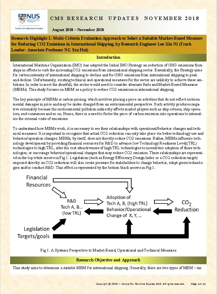 CMS Research Update November 2018 - CMS NUS | Centre for Maritime Studies