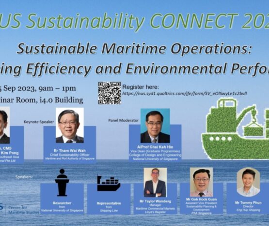NUS SUSTAINABILITY CONNECT 2023- SUSTAINABLE MARITIME OPERATIONS - CMS ...