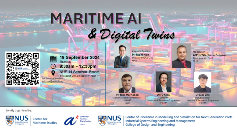 Maritime AI and Digital Twins Seminar - CMS NUS | Centre for Maritime ...